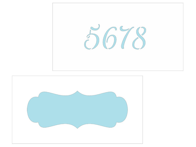 Fancy Address Curb Stencils - Unique Curb Stencils | Woodland Manufacturing