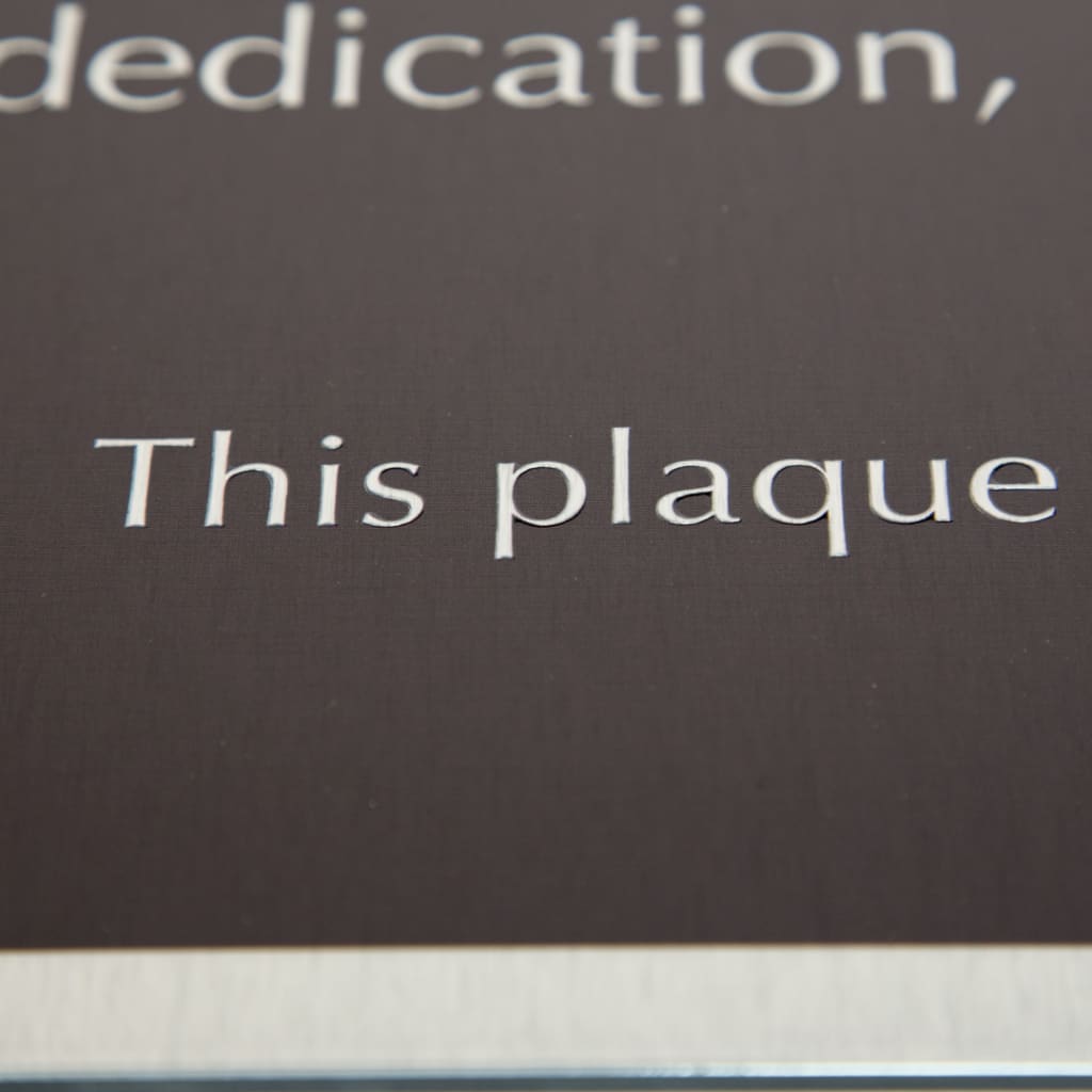 Printed Silver Plaque | Woodland Manufacturing