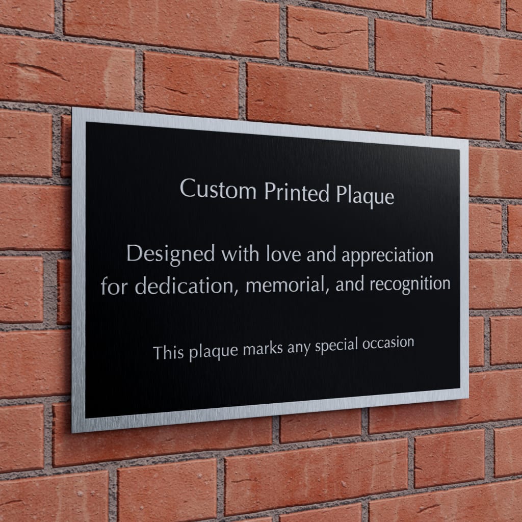 Printed Silver Plaque | Woodland Manufacturing