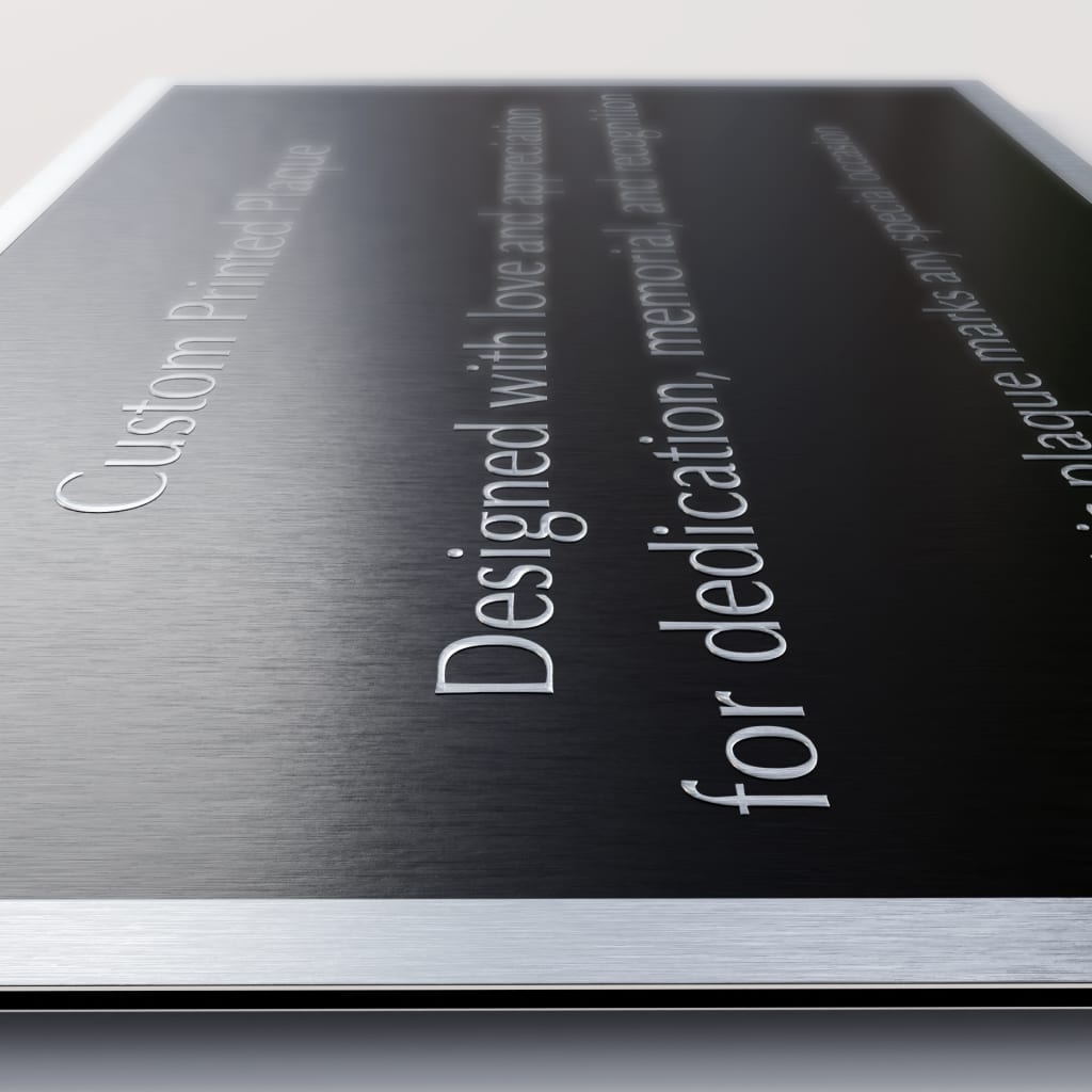 Printed Silver Plaque | Woodland Manufacturing