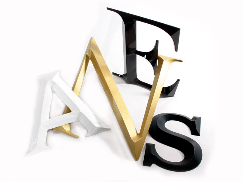 Painted Prismatic Letters | Woodland Manufacturing