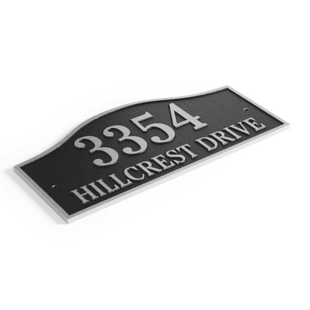 Metal Address Signs - Rolling Arch