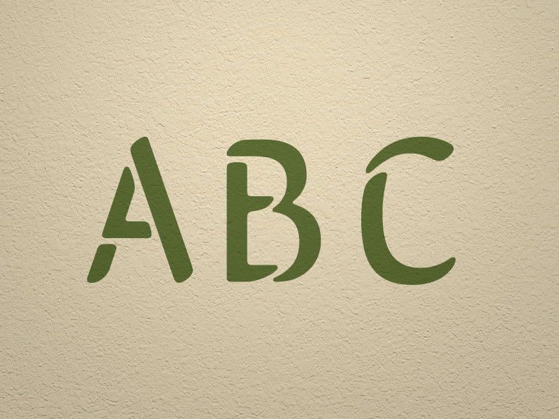 Sirin Stencil Alphabet Set - Unique Stencil Font | Woodland Manufacturing
