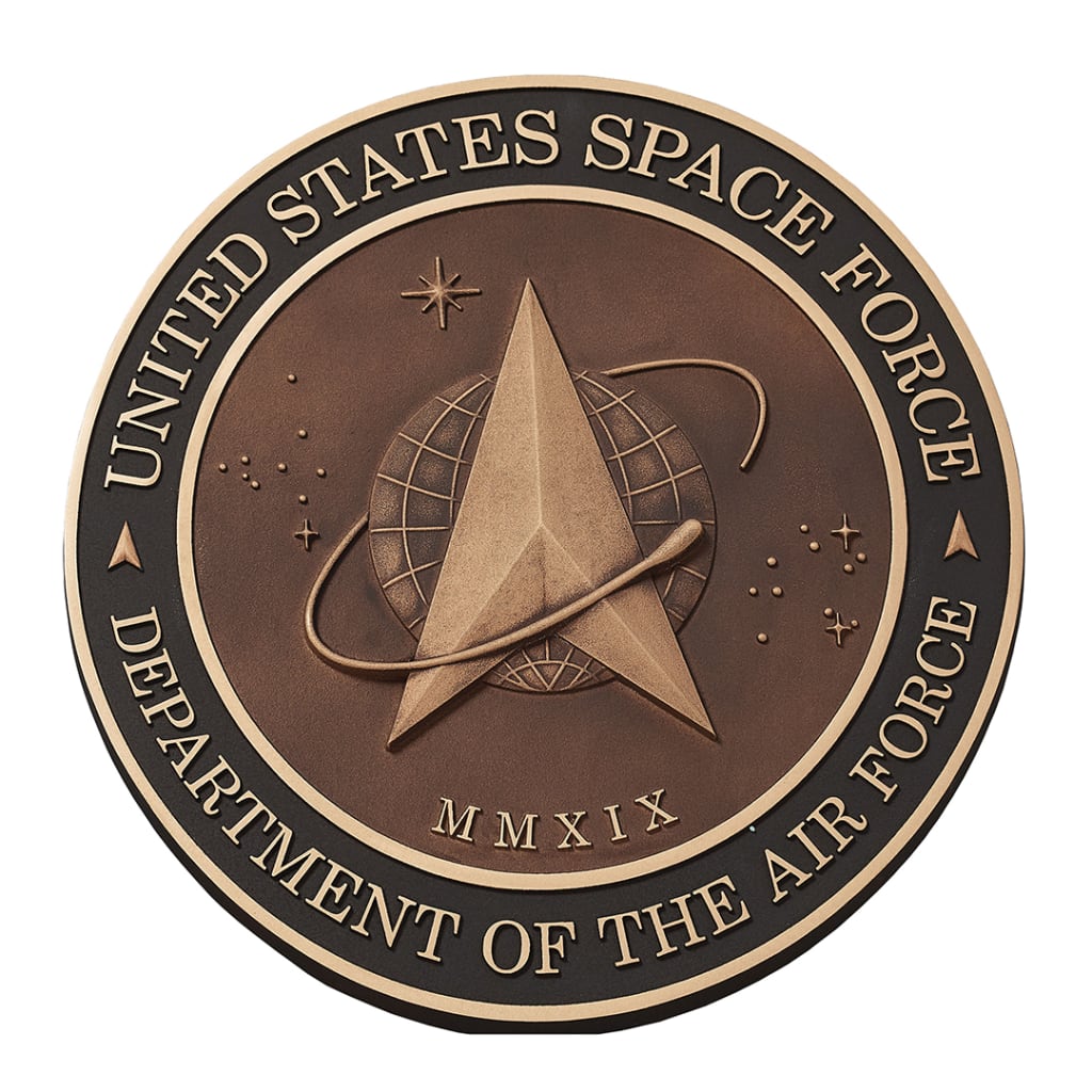 Space Force Plaque Metal Seal | Woodland Manufacturing