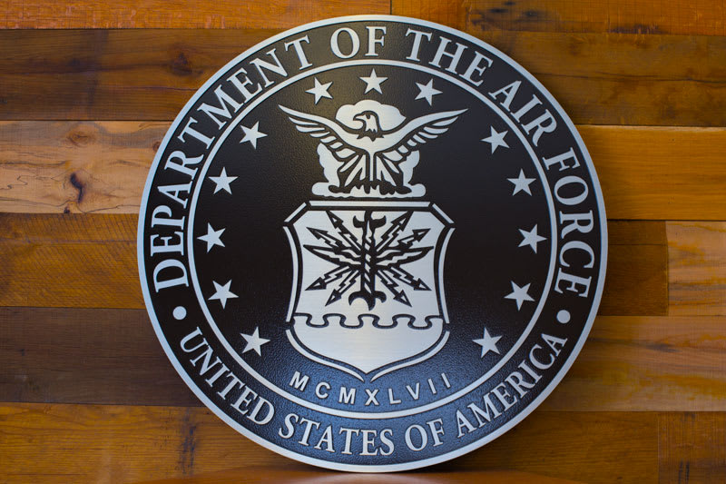 Air Force Plaque Metal Seal | Woodland Manufacturing