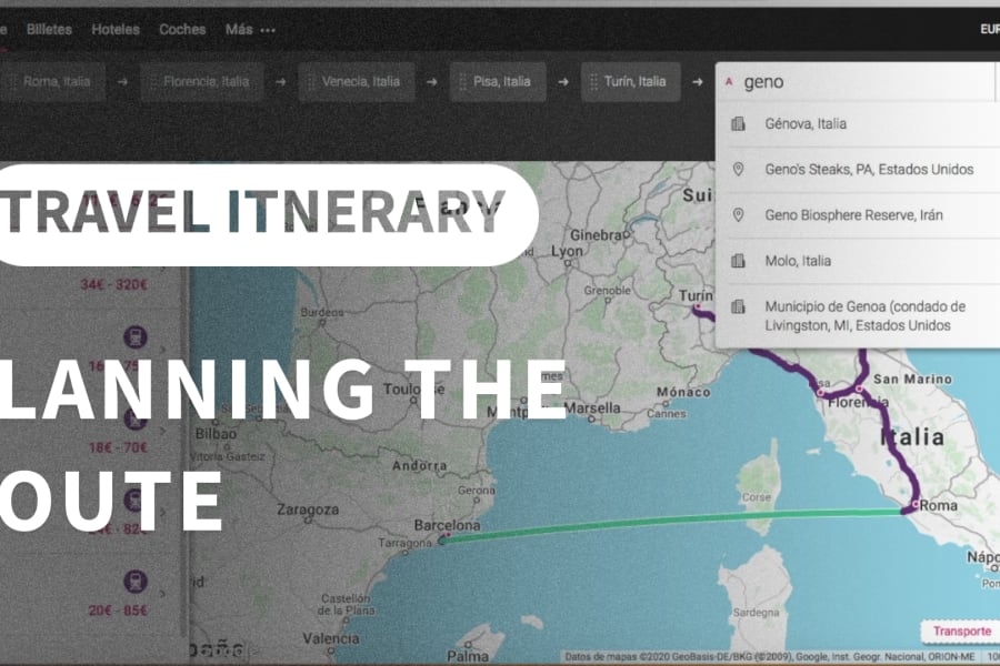 Selecting activities and putting together your route