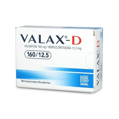 Valax D 160/12,5 mg 30 comprimidos - EASYFARMA