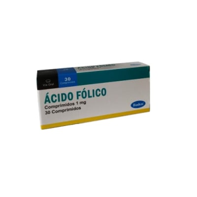 ácido Fólico 1 Mg X 30 Comp