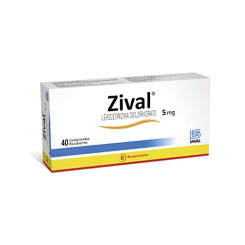 Zival comprimidos 5 mg x 40 - EASYFARMA