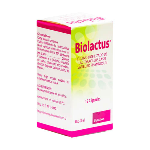 Biolactus 250mg x 12 cápsulas - EASYFARMA