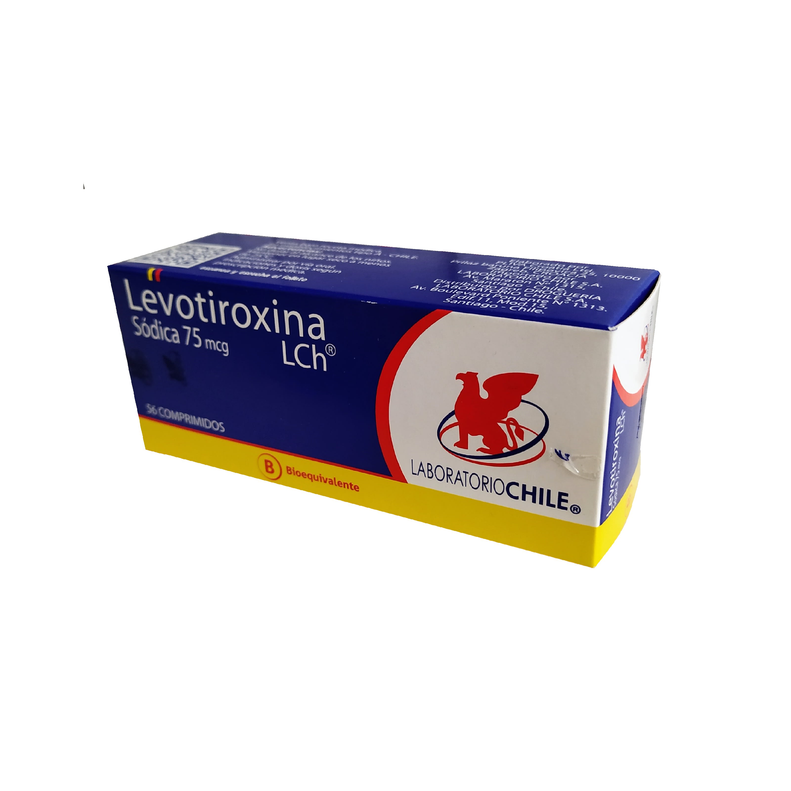 Levotiroxina sódica 75 mcg x 56 comp - EASYFARMA
