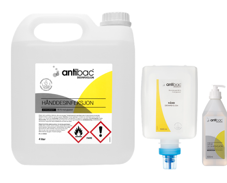 Antibac Hånddesinfeksjon 85% Flytende www.biovital.no