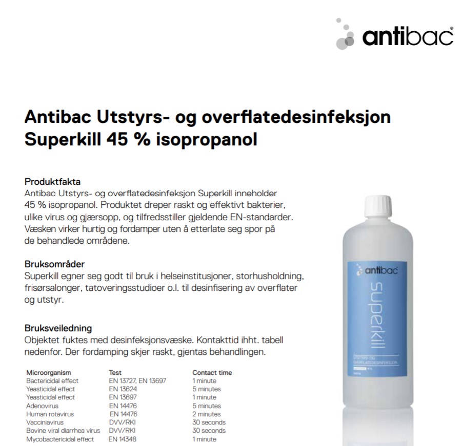 Antibac Superkill 1000ml www.biovital.no