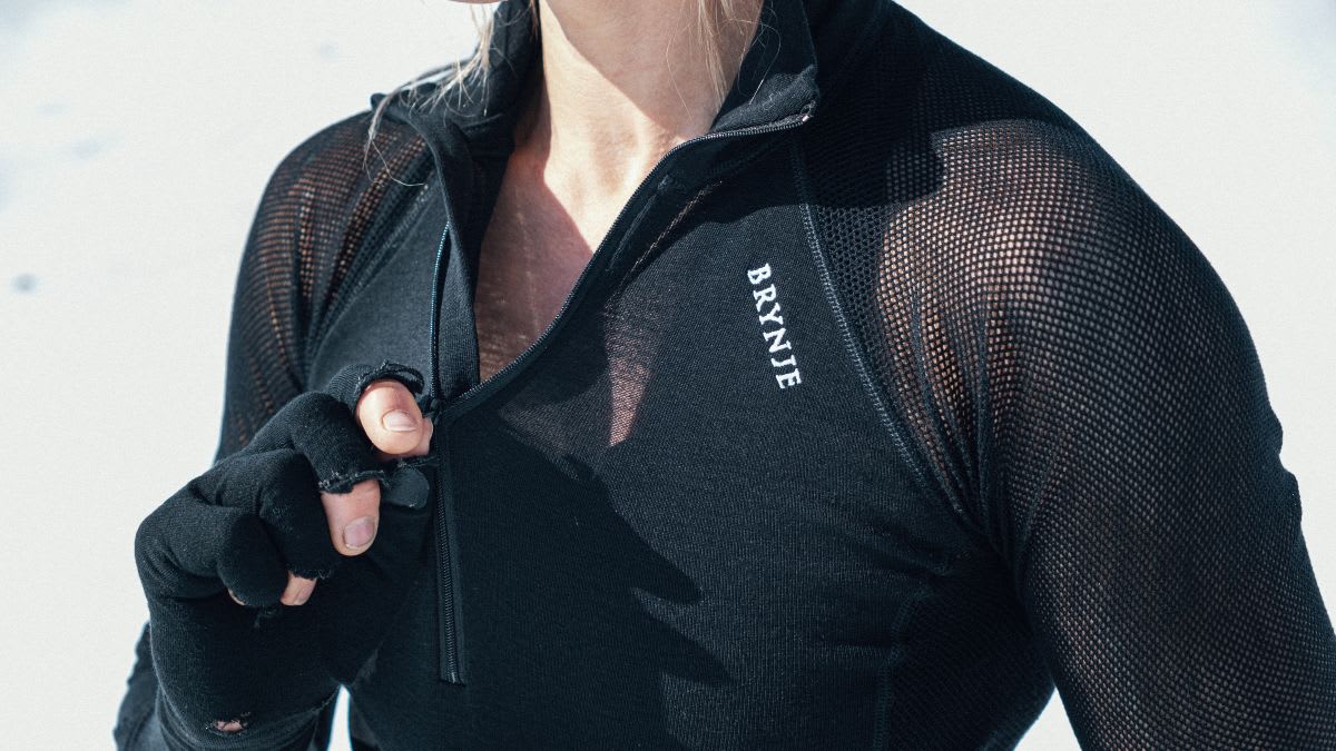 Wool mesh base layer with smaller holes - high quality from Brynje of ...