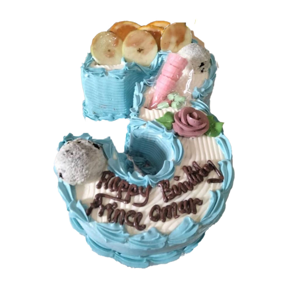 Three(3) shaped Vanilla sponge cake | eBaaba