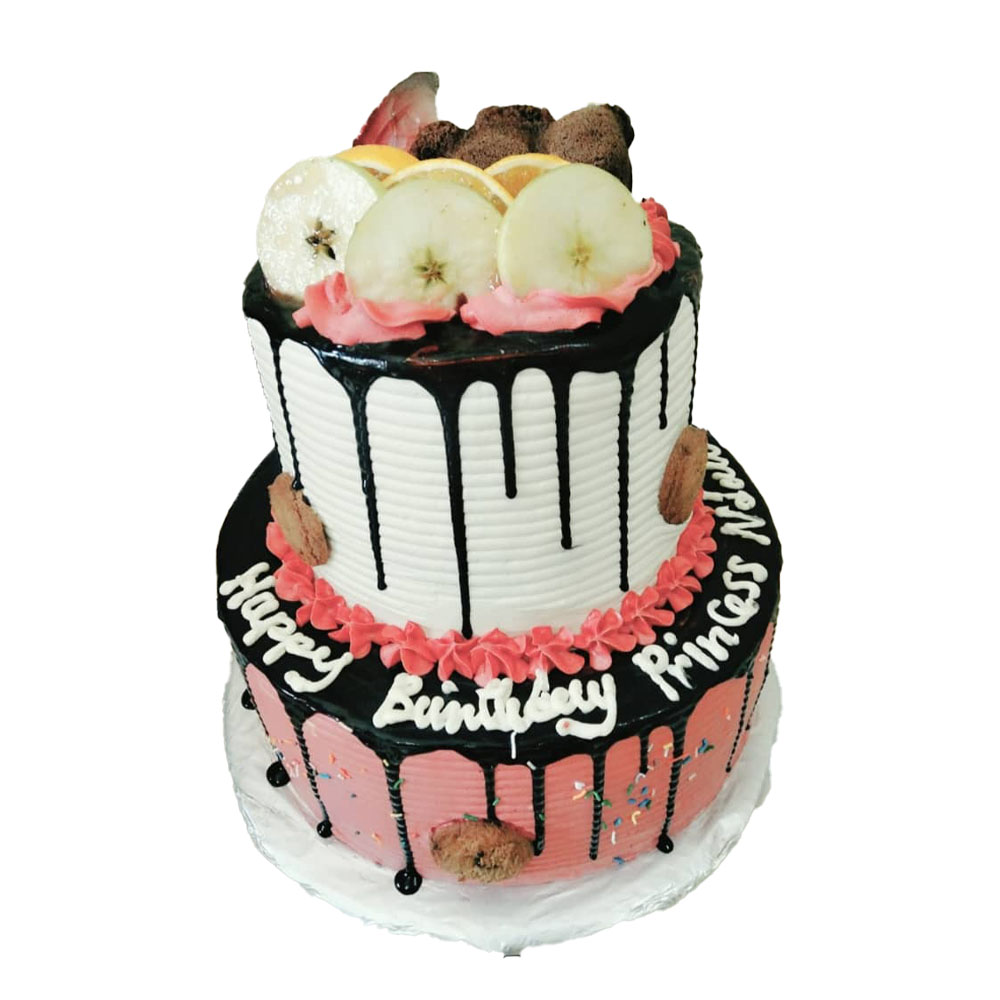 Double Deck Chocolate Top Vanilla Cake | eBaaba