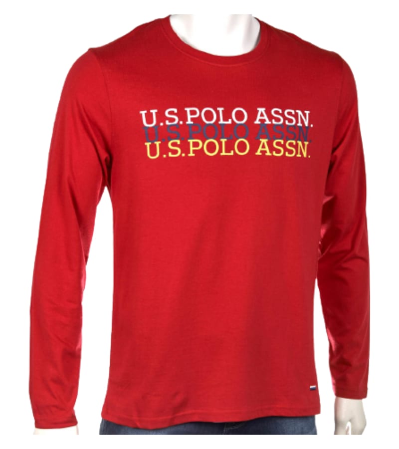 USPA Men's TRIPLE LOGO Crew Neck Tee | Flook
