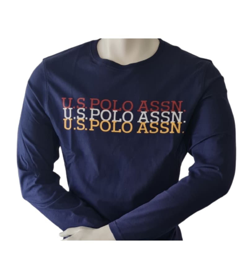 USPA Men's TRIPLE LOGO Crew Neck Tee | Flook