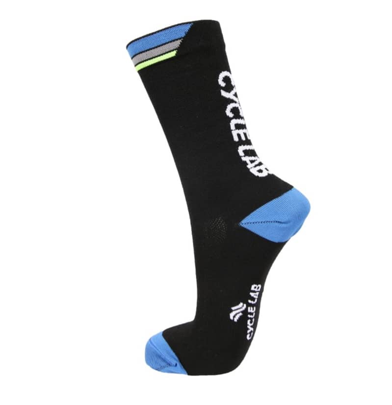Cycle Lab Unisex Black Stripe 7 Inch Socks | Flook