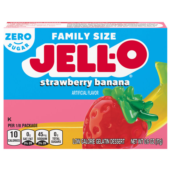 Jell-O Jell-O Sugar Free Strawberry Banana Instant Gelatin Mix | Fig App