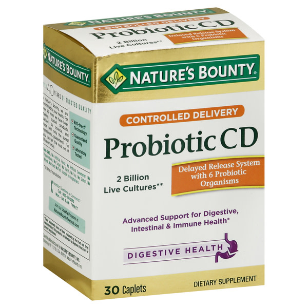 Natures Bounty Probiotic Cd Controlled Delivery Caplets | Fig App