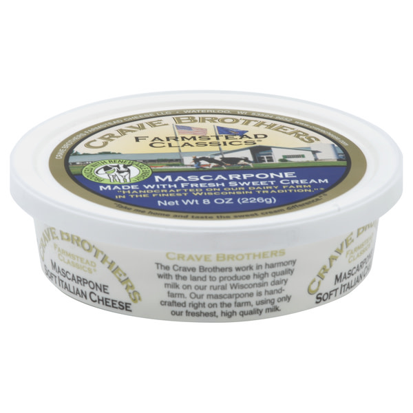 Crave Brothers Farmstead Classics Cheese, Soft Italian, Mascarpone | Fig App