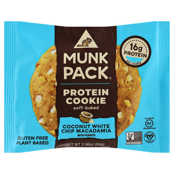 Munk Pack Protein Cookie, Coconut White Chip Macadamia With Peanuts ...