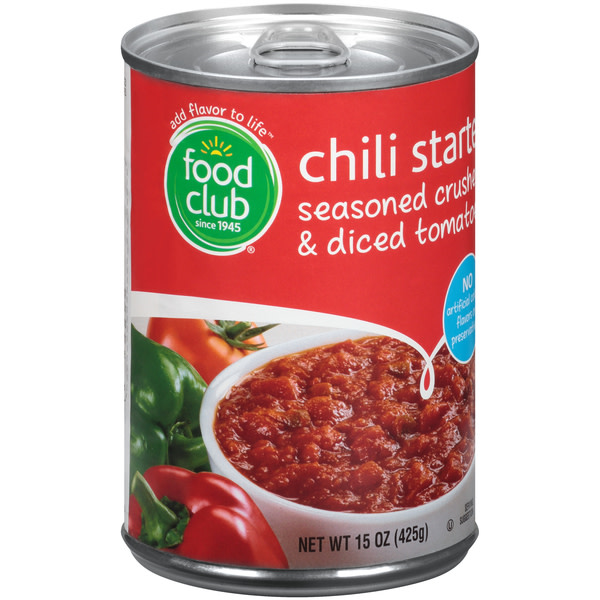 Food Club Chili Starter Seasoned Crushed & Diced Tomatoes | Fig App