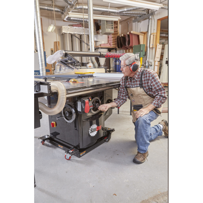 SawStop Industrial Cabinet Saw, 3 HP, 1 Ph, 230 V, 52" T-Glide Advanced ...