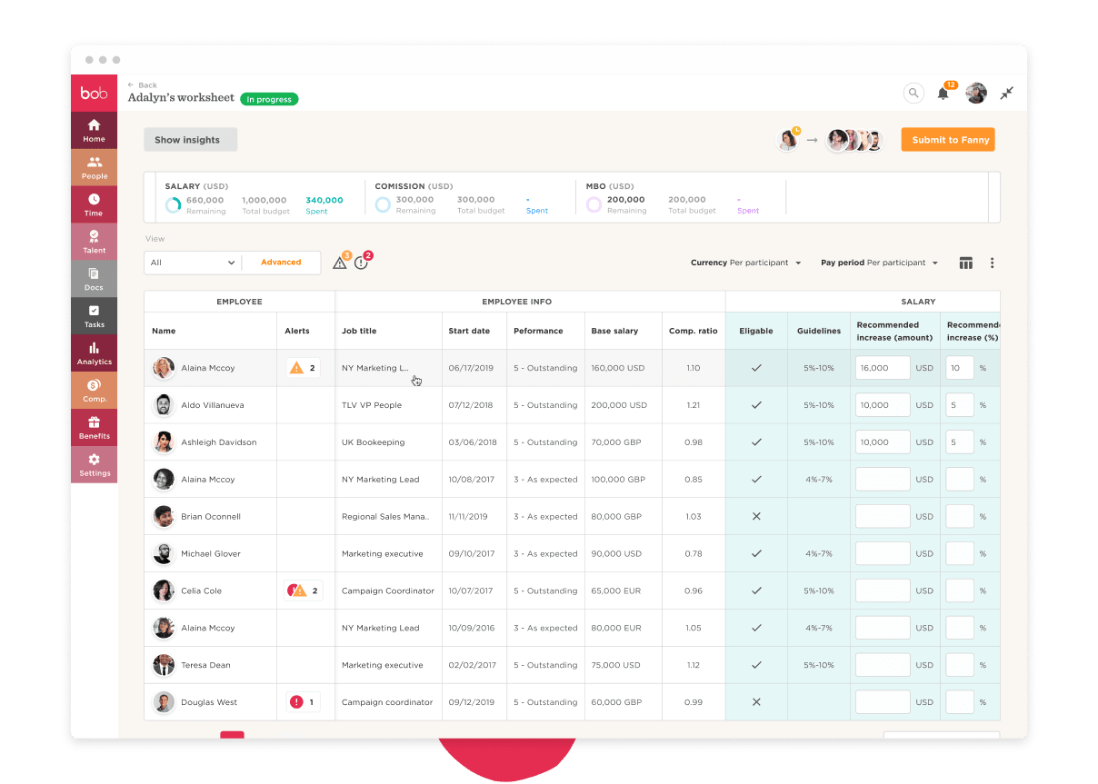Compensation Managment Software | Hibob