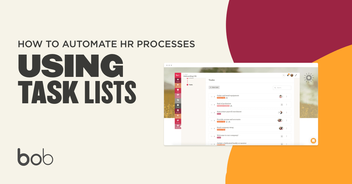 Using Task Lists to streamline HR processes | HiBob
