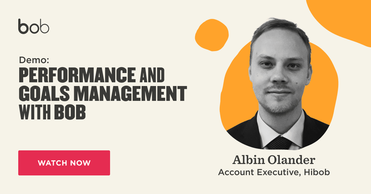 Demo: Performance and goals management with bob | HiBob