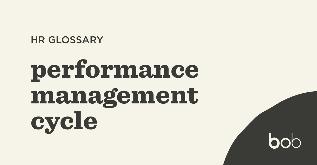 What is a performance management cycle?