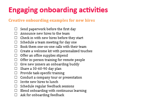 16 Engaging onboarding examples & activities for new hires | HiBob