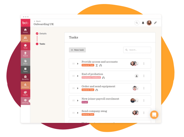 Using Task Lists to streamline HR processes | HiBob