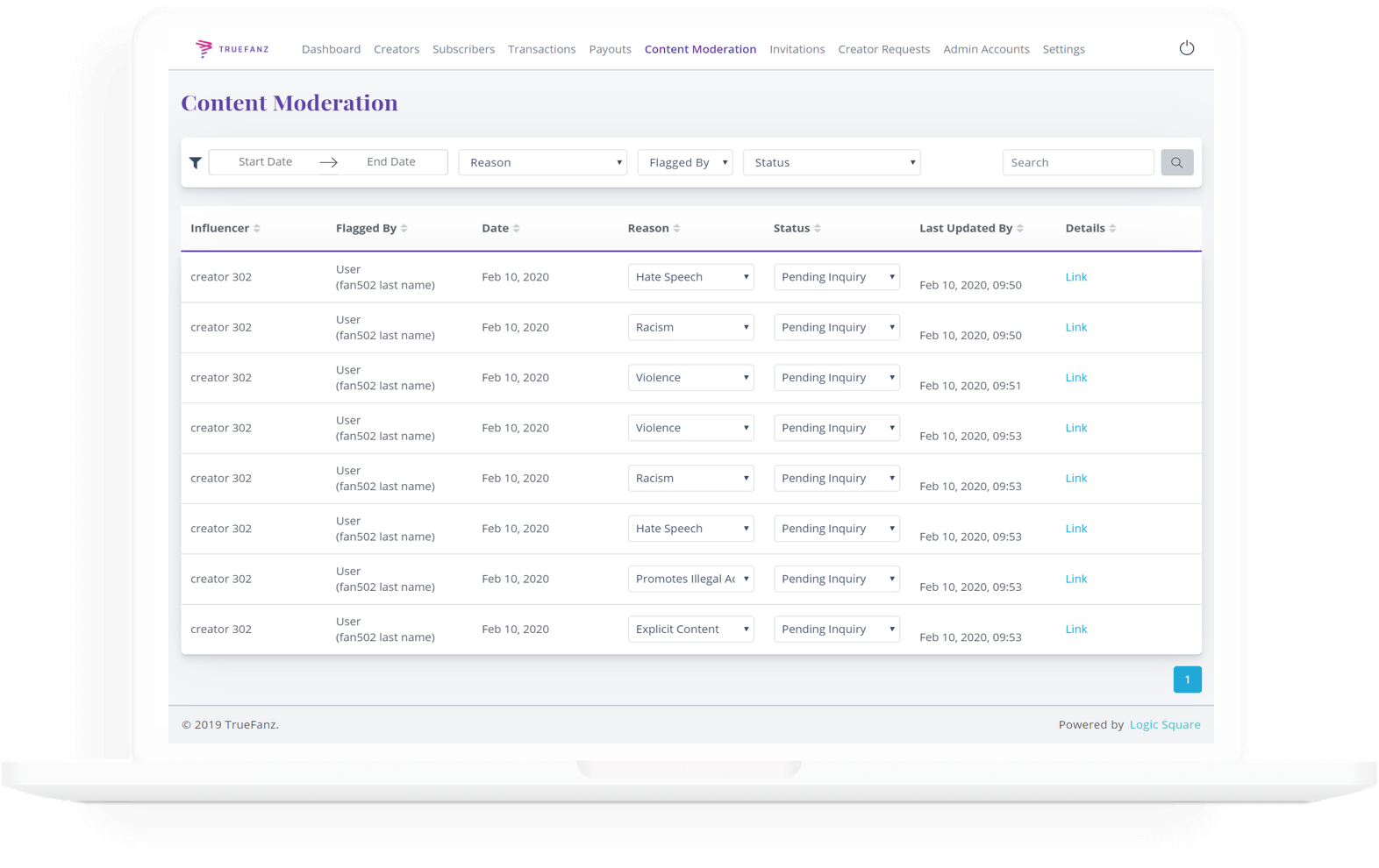 TrueFanz | Portfolio | Logic Square Technologies