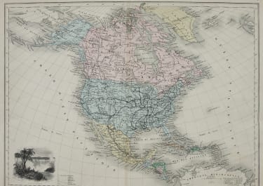 Antique maps of North America from Michael Jennings