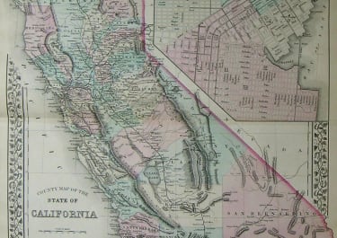 Antique maps of North America from Michael Jennings