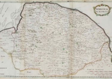 Antique maps of British Isles Norfolk at maphouse by Micheal Jennings.