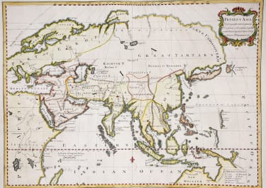 Antique maps of Asia Continent from Michael Jennings.
