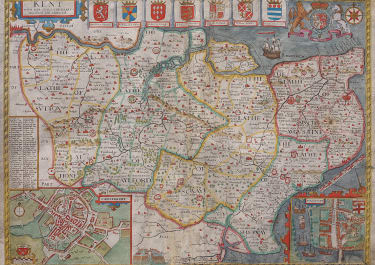 Antique maps of British Isles Kent at maphouse by Micheal Jennings.