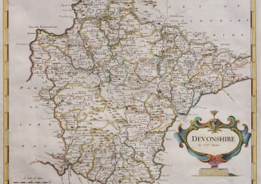 Antique maps of British Isles Devon at maphouse by Micheal Jennings.