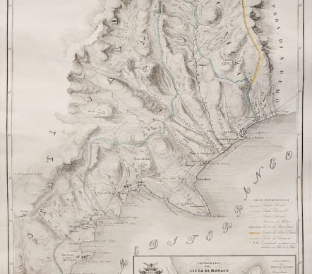 MONACO MONTE CARLO CARTA TOPOGRAPHICA DEL PRINCIPATO DI MONACO ...