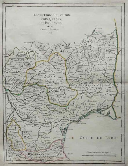 LANGUEDOC,ROUSSILLON,FOIX || Michael Jennings Antique Maps and Prints