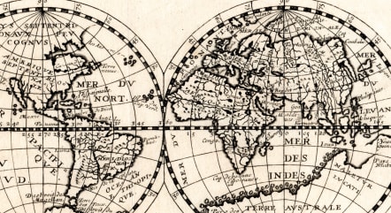 RARE WORLD MAP BY BRIET 1648 || Michael Jennings Antique Maps and Prints