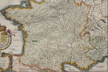 MERIAN MAP OF FRANCE AFTER BLAEU 1640 || Michael Jennings Antique Maps ...