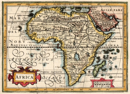 AFRICA CONTINENT MINT BERTIUS 1618 || Michael Jennings Antique Maps and ...