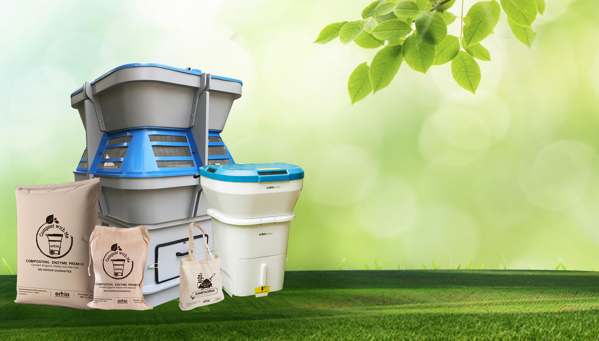Orbin ™ is a brand of organic waste composters of various sizes ...