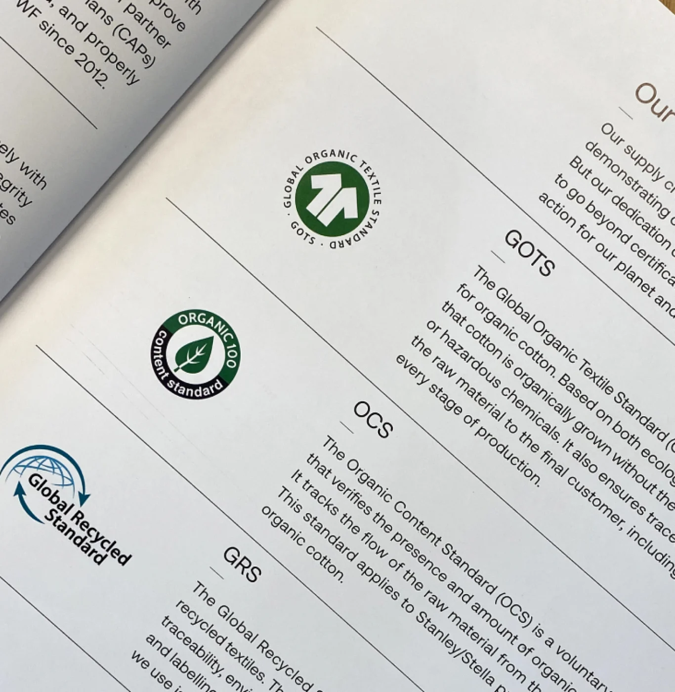 Stanley/Stella: our sustainability certifications and memberships