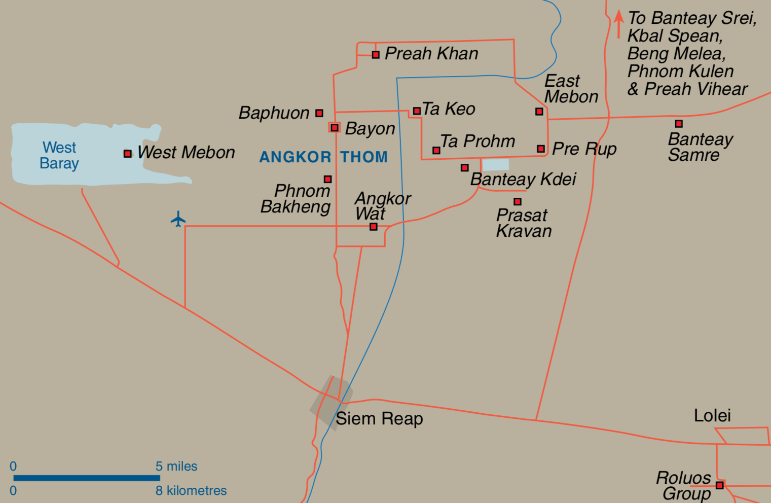 Beng Mealea Map